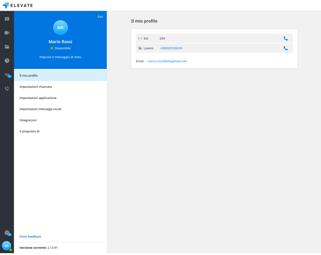 Elevate Desktop impostazioni di base - Eagle Networks Care Portal